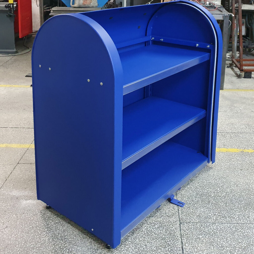 Forecourtbunker / Tankstellenbox in Blau RAL 5015 | Direkt vom Hersteller