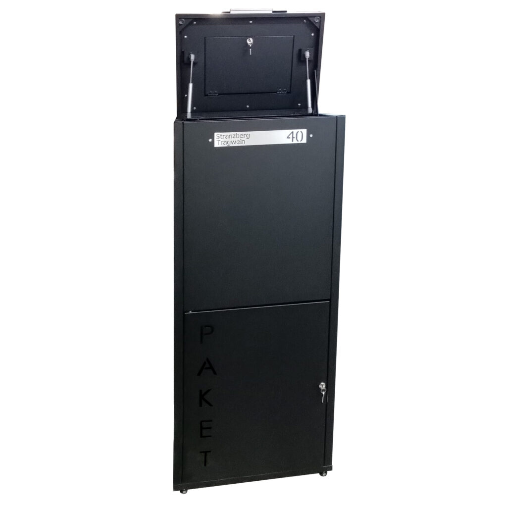 Paketbox XXL für große Pakete mit Briefkasten im Deckel